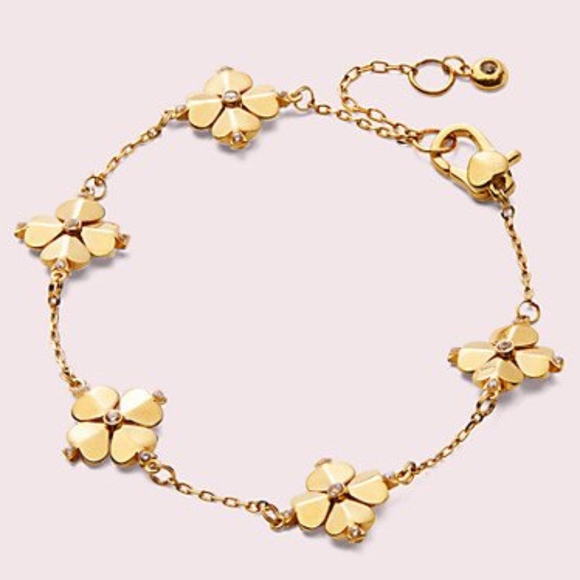 kate spade | Jewelry | Nwtkate Spadelegacy Logo Spade Flower Bracelet ...